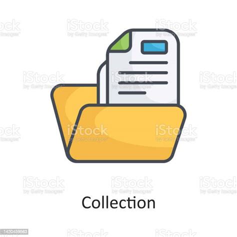 컬렉션 채워진 윤곽선 벡터 아이콘 디자인 일러스트 레이 션을 흰색 배경에 놓습니다 Eps 10 파일 개념에 대한 스톡 벡터 아트