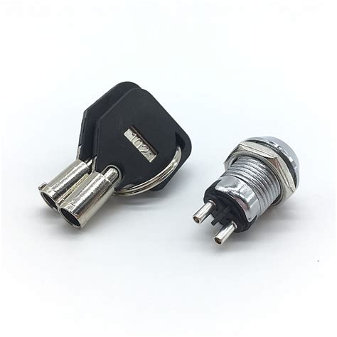 2pcs 12mm Metal Key Switch 250v On Off Lock Switch Vicedeal
