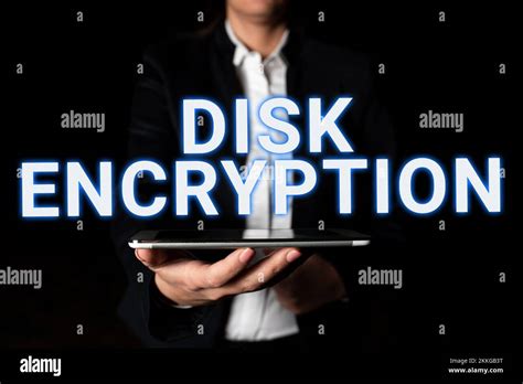 Sign Displaying Disk Encryption Business Concept The Security