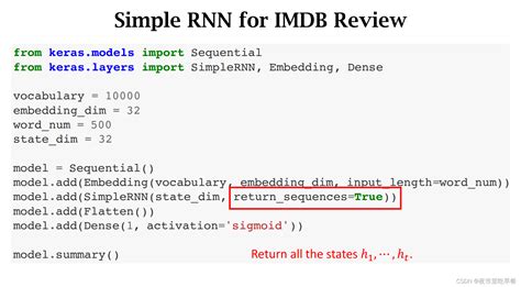 Rnn模型与nlp应用：simple Rnn模型 3simplernn参数 Csdn博客