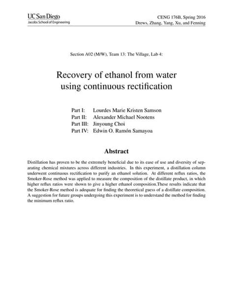 Continuous Rectification Pdf Chemistry Science