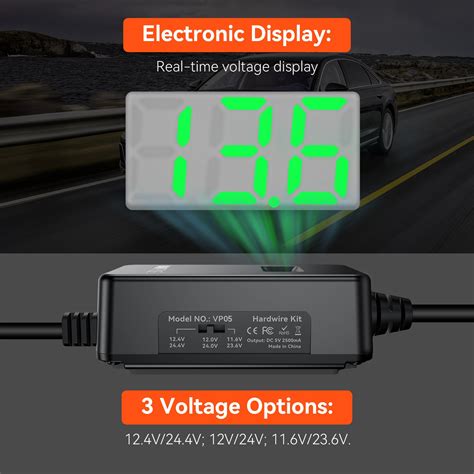 Voltage Display Hardwire Kit Vantrue