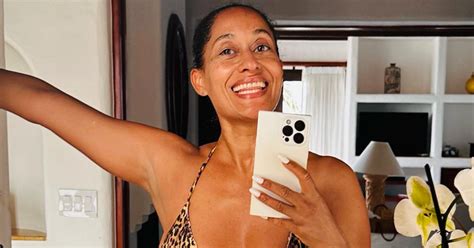 Tracee Ellis Ross Dazzles In Leopard Print Bikini Photos Us Weekly