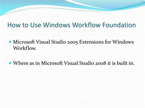Ppt Windows Workflow Foundation A Comprehensive Guide To Workflow