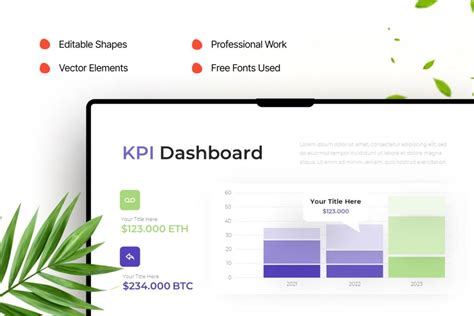 Simple Business KPI Dashboard PowerPoint Template Presentation Template