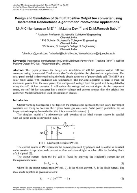 Pdf Design And Simulation Of Self Lift Positive Output Luo Converter Using Incremental