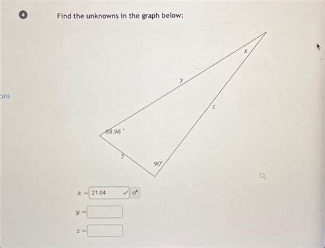 Solved Find The Unknowns In The Graph Below