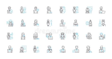 Career Choices Linear Icons Set Vocation Ambition Occupation Profession Path Calling