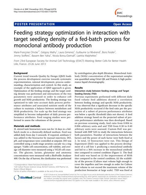 Pdf Feeding Strategy Optimization In Interaction With Target Seeding