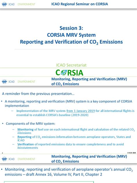 Corsia Mrv System Reporting And Verification Pdf Verification And Validation Business