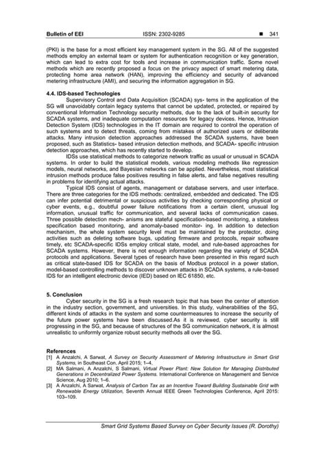 Smart Grid Systems Based Survey On Cyber Security Issues Pdf