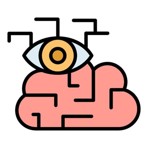 Premium Vector Brain Visual Perception Icon Outline Vector Cognitive Process Health System