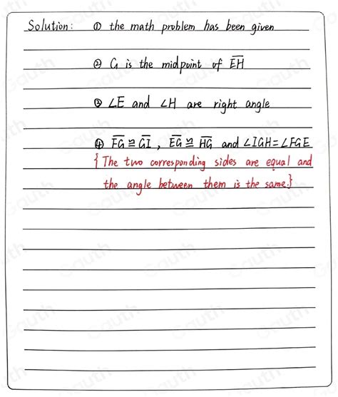 Solved Complete The Proof Given G Is The Midpoint Of Overline EH Overline FG Overline GI E