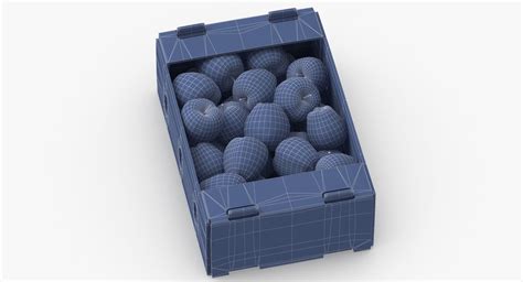 빨간 최고 애플과 골 판지 디스플레이 상자 01 3d 모델 49 Max Fbx C4d Ma Obj Free3d