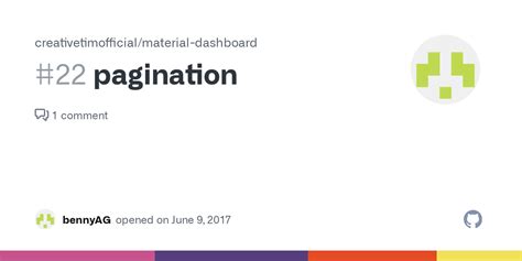 Pagination · Issue 22 · Creativetimofficial Material Dashboard · Github
