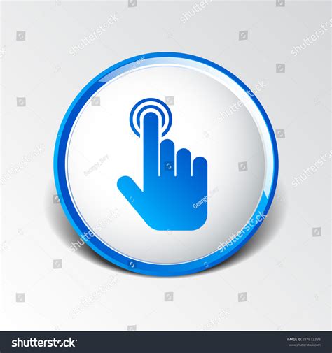 Click Hand Icon Pointer Vector Finger Stock Vector Royalty Free
