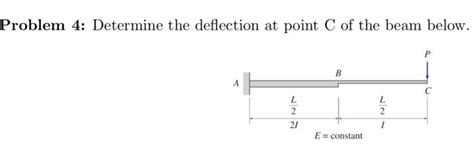 Solved Problem Determine The Deflection At Point C Of The Chegg