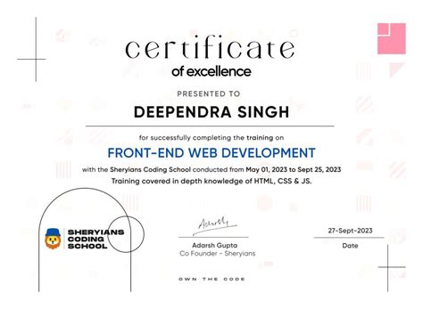 Finished Frontend Developer At Sheryians Coding School Deependra Singh Posted On The Topic