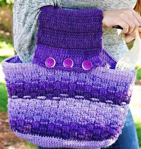 Purple Passion Project Purse Weave Crochet