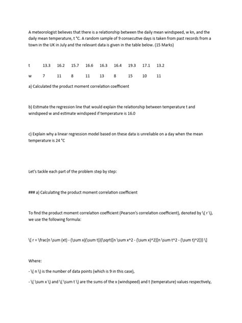 A Meteorologist Wps Office Pdf Summation Regression Analysis