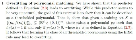 1 Overfitting Of Polynomial Matching We Have Shown