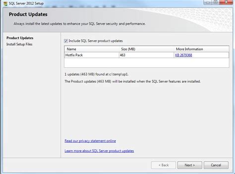 Install Product Update During Sql 2012 Installation Sqlservercentral