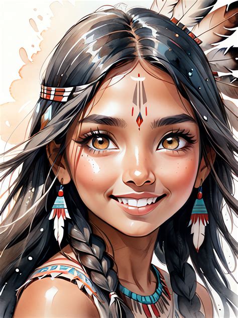 Download Ai Generated Native American Girl Royalty Free Stock