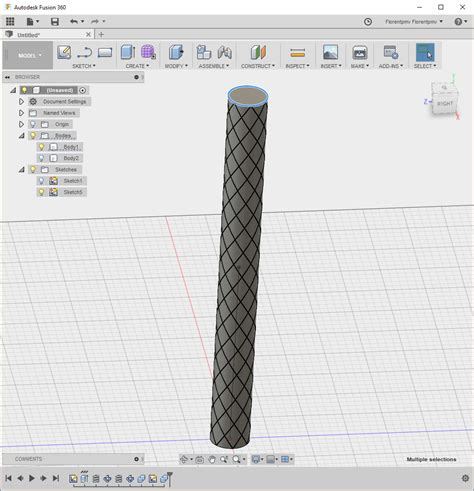 Lofting A Cylinder With Pattern To A Point In Fusion 360 Cad