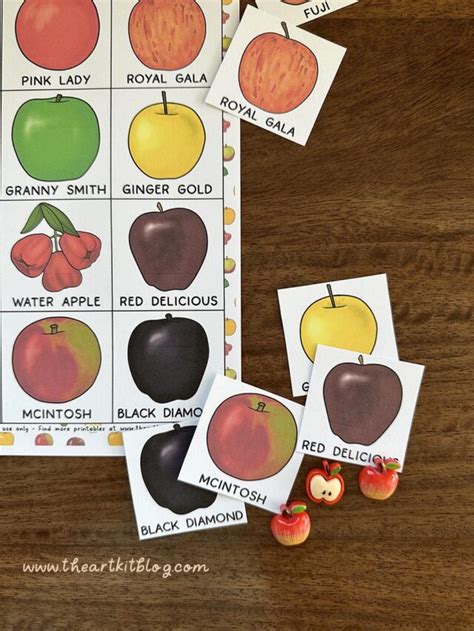 apple match game free printable the art kit