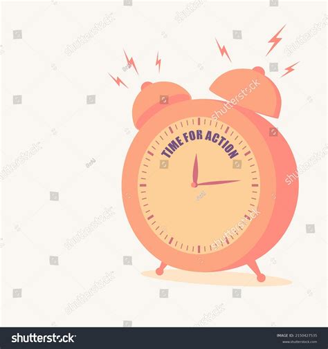Analog Clock Text Time Action Stock Vector Royalty Free 2150427535 Shutterstock