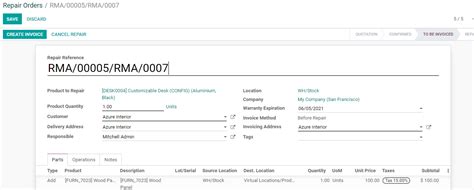 Invoice Management Using Odoo Repair