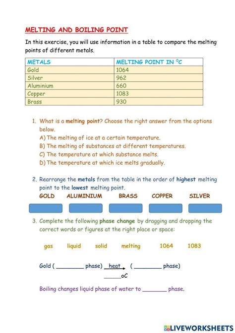 Melting Point And Boiling Point