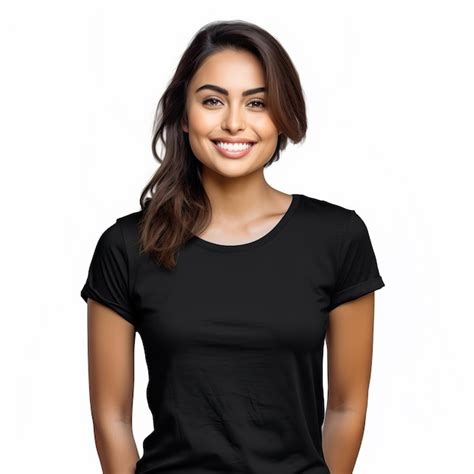 Premium Ai Image Woman Tshirt Template With Yellow Green Red Orange