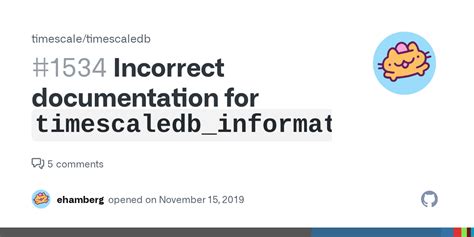 Incorrect Documentation For `timescaledbinformationhypertable` · Issue 1534 · Timescale