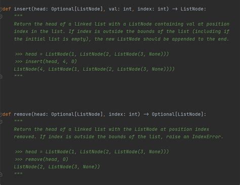 Solved Def Inserthead Optional Listnode Val Int Index
