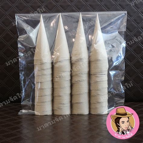 กรวยกระดาษสวมโคนไอศกรีม สีน้ำตาล ร้านมาดามจัดให้