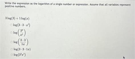 Solved Write The Expression As The Logarithm Of A Single Chegg Com