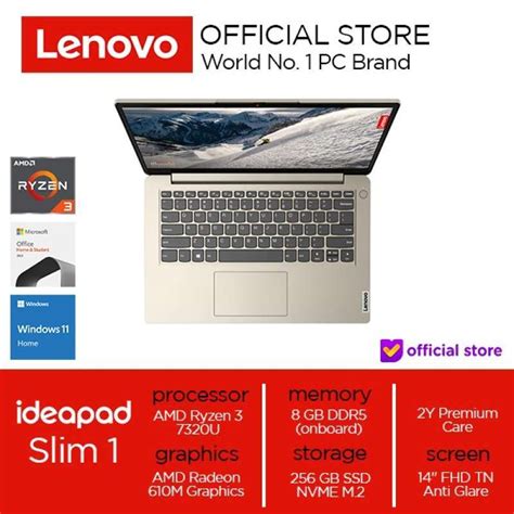 Jual Lenovo Ideapad Slim Amn Hid Jid Ryzen U Gb Gb Ssd Windows Ohs