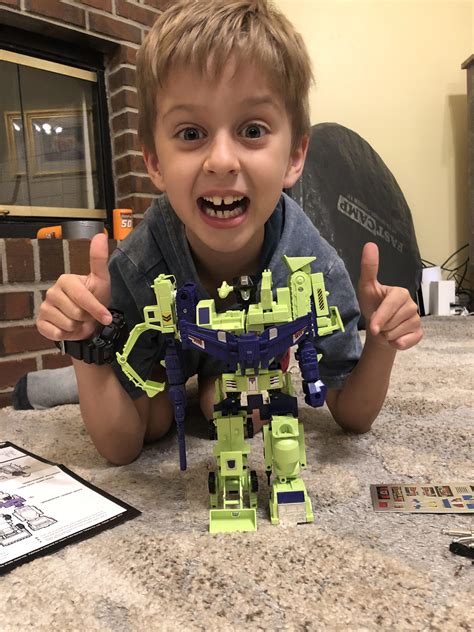 My Sons First Combiner We Bought A G1 Devastator Reissue We Did It Together He Says To