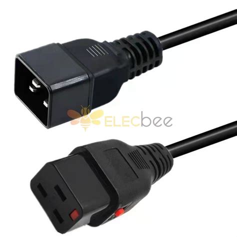 Elecbee American Standard Three Prong To Locking Iec C13 Plug Cable 3pin American Standard Anti