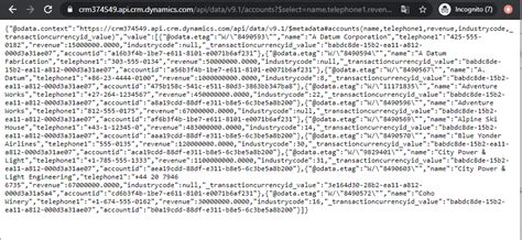 Dynamics 365 Web Api Retrieve Select Filter Order By And Top Carl De Souza