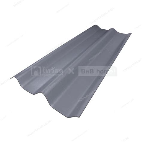 กระเบื้องหลังคา ลอนคู่ ตราเพชร ขนาด 50 X 120 X 0 5 ซม สีเทาไทเทเนียม ไทวัสดุ