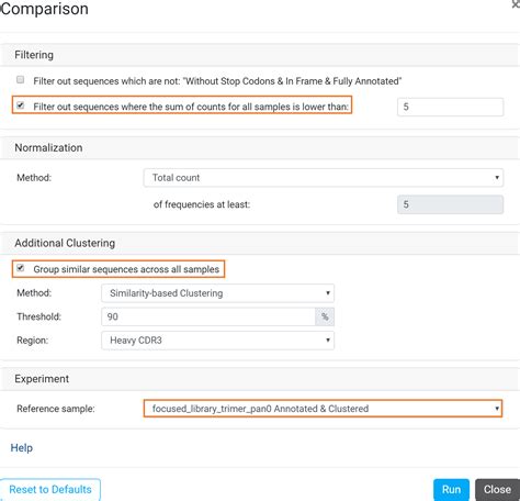 NGS Tutorial Sample Comparisons Version Geneious Biologics Support