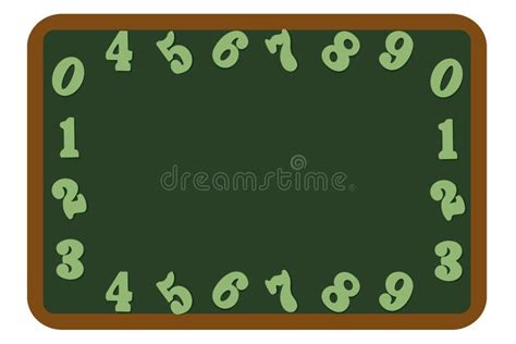 A Blackboard With Numbers Background With Numbers For School Design Vector Illustration Stock