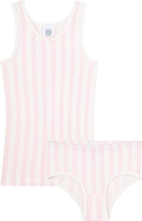 Sanetta Set Di Biancheria Intima Da Bambina 2 Pezzi A Righe Rosa
