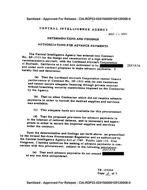 Determination And Findings Authorizations For Advance Payments