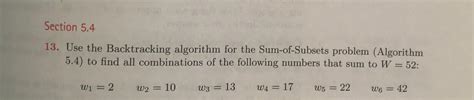 Solved Section 54 13 Use The Backtracking Algorithm For