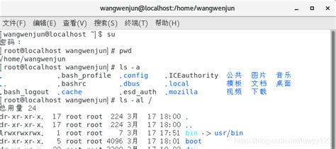 Linux 使用root用户登录系统，并查看当前的路径。 查看当前目录下面的所有文件包括隐藏文件。 在当前目录下，查看根目录中的目录结构