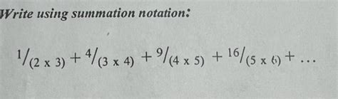 Solved Write Using Summation Notation