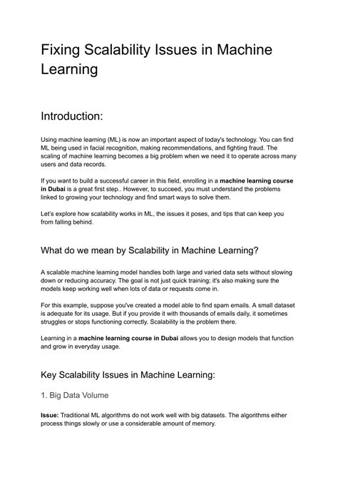 PPT Fixing Scalability Issues In Machine Learning PowerPoint Presentation ID